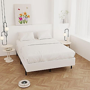 Maenizi 9 Inch Box Spring for Queen Bed, Heavy Duty Metal Box Spring Bed Base with Fabric Cover, Mattress Foundation, Easy Assembly, Noise Free, Black