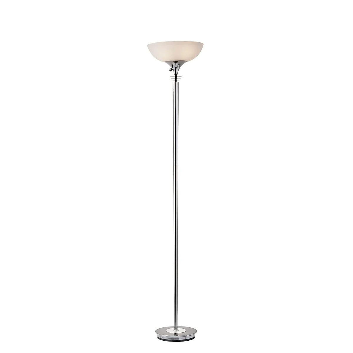 Adesso 5120-22 Metropolis 300W Torchiere, Floor Lamp, Chrome Finish