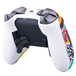 9CDeer 1 x Protective Customize Transfer Print Silicone Cover Skin Cartoon Paints + 6 Thumb Grips Analog Caps for Xbox Elite Series 2 Controller