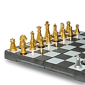 Travel Magnetic Chess Mini Set (6.3 inches)-Compact, Foldable, Educational Board Game
