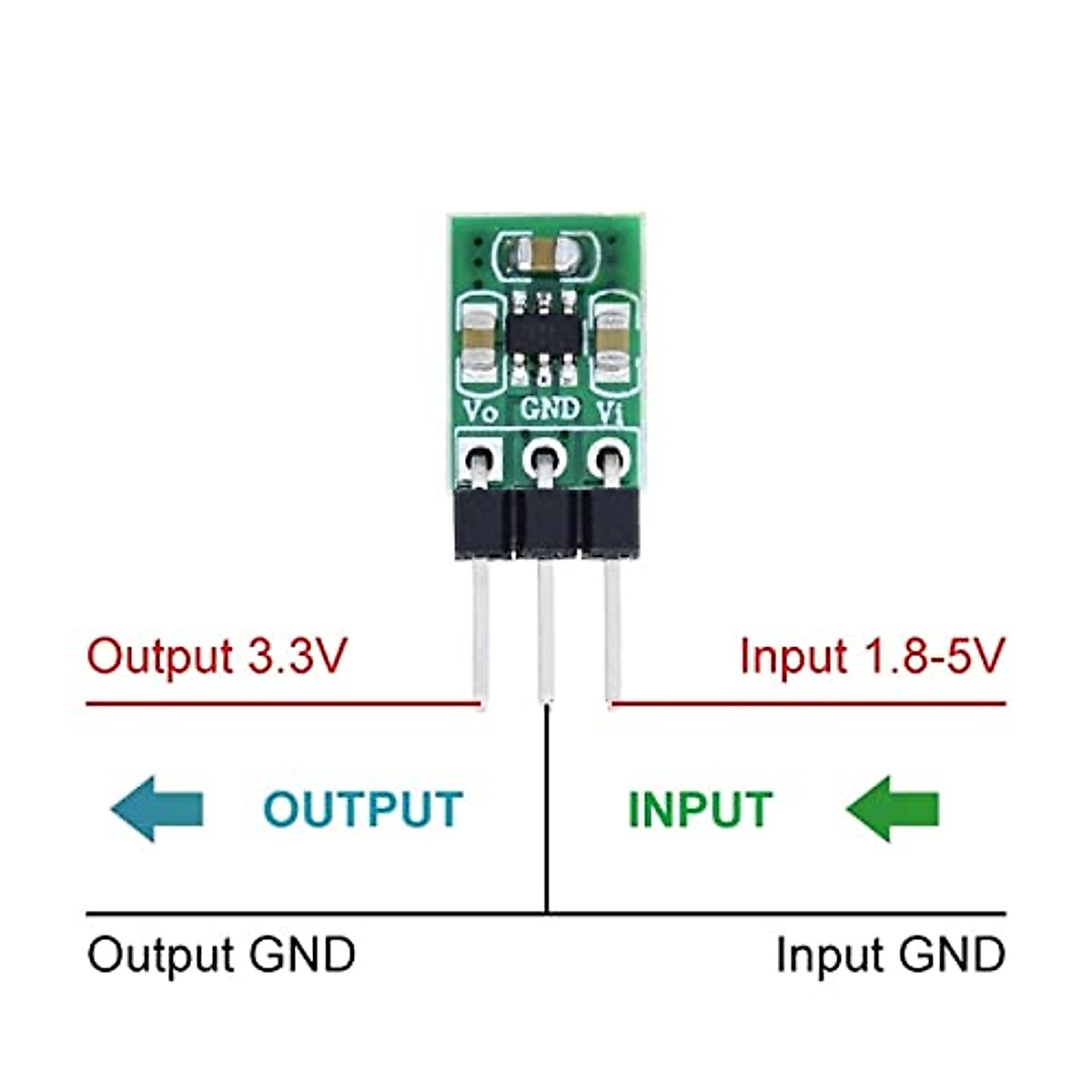 Mini 1.8V 3V 3.7V 5V to 3.3V Low Noise Regulated Charge Pump 2 in 1 DC/DC Converter 1Pcs