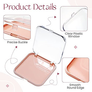 ISKYBOB 12 Packs Press On Nails Storage Boxes, Fake Nails Packing Cases with Tape White Nail Display Box for Home DIY, Nail Salon (3.3 x 3.3in)