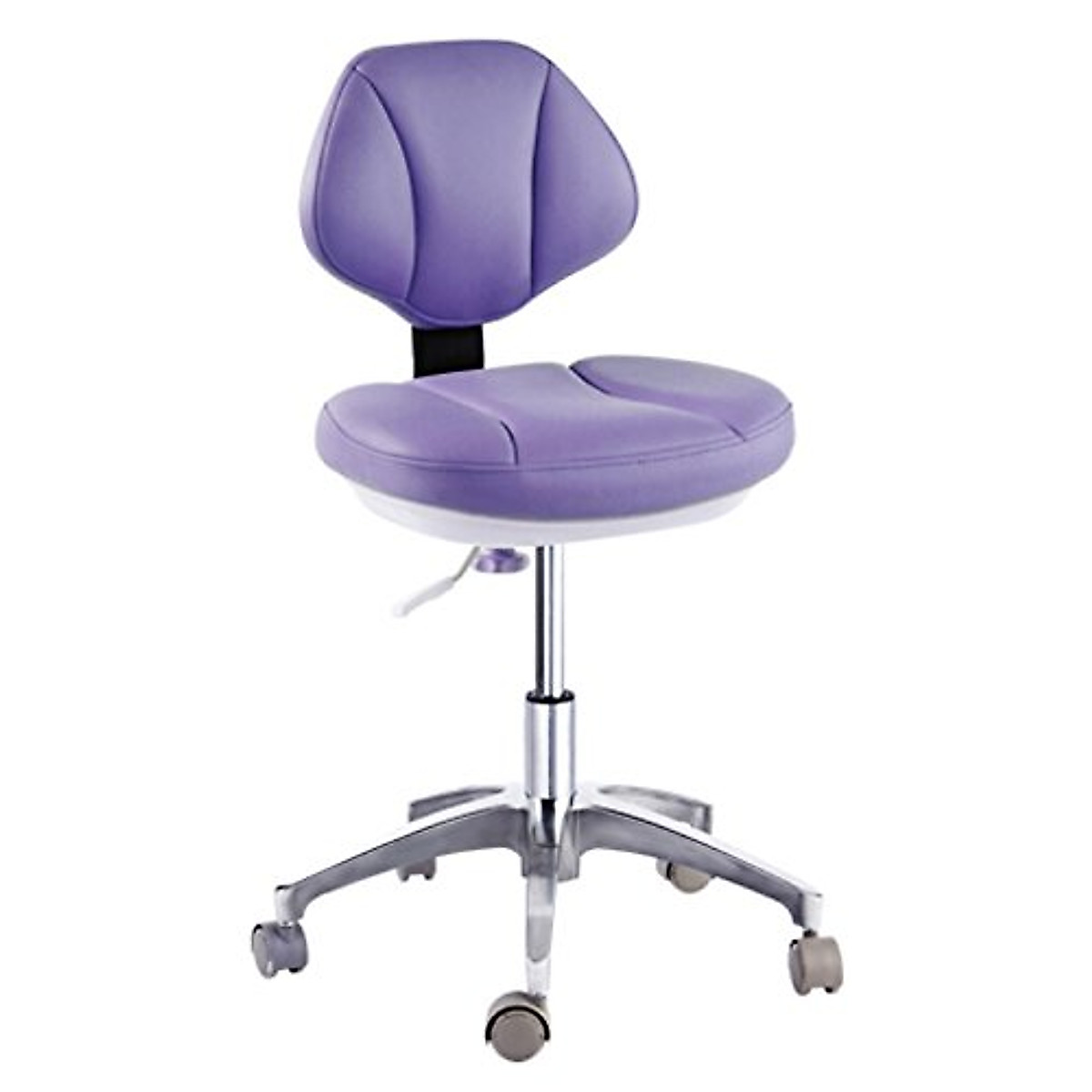 APHRODITE Portable Micro Fiber Leather Dentist Chair Doctor's Stool Mobile Chair Height Adjustment from Purple-Violet