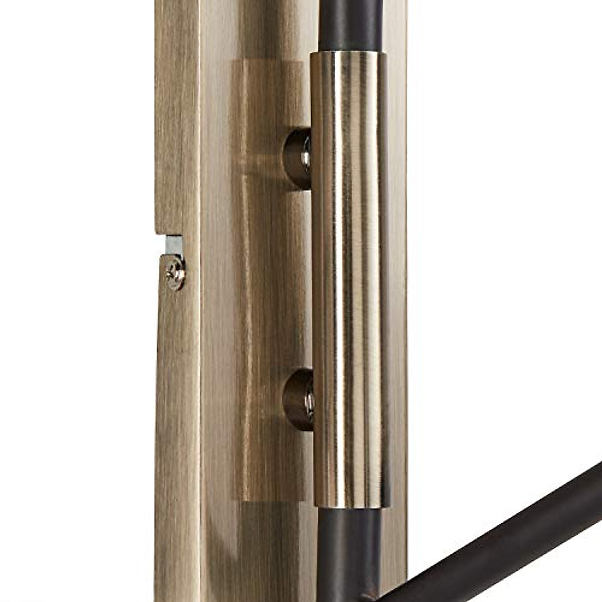 Amazon Brand – Rivet Mid-Century Swiveling Wall Sconce with Bulb, 11"H, Black and Antique Brass