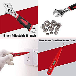 68 Pieces Tool Set,Tool Kit For Home With Storage Case (Black Red)