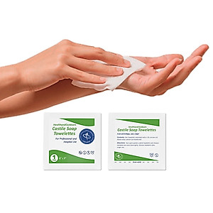 HAO Castile Soap Cleansing Towelettes 125 Count Refreshing Scented Wipes White 125 Count (Pack of 1) HAO-CST-125