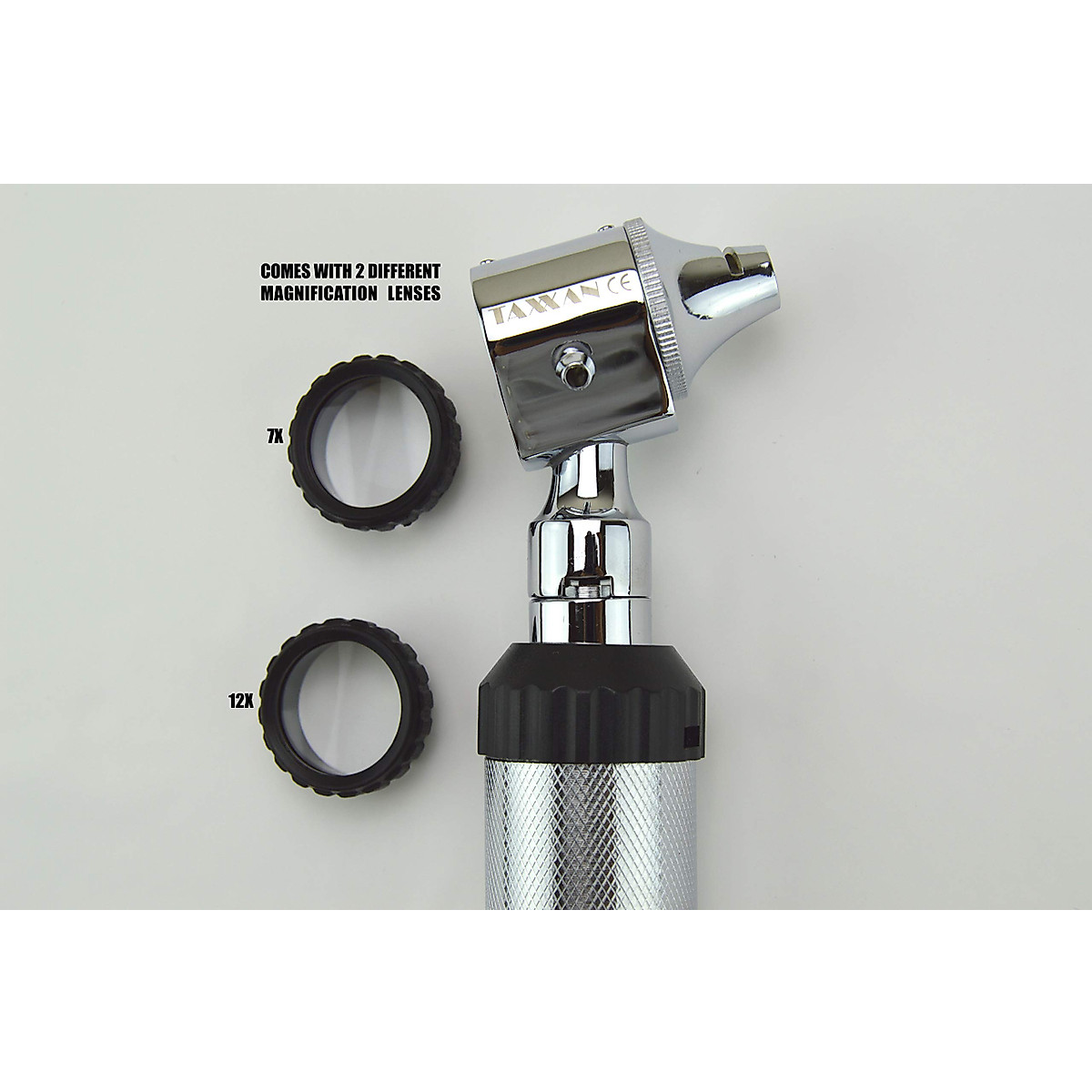 TAXXAN Otoscope ENT Diagnostic Set with Metal Adapter to USE Standard Disposable Speculum