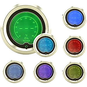 LEVANLIGHT Black 7 Color LED Display 30 PSI Turbo Boost/Vacuum Gauge Kit for Car Truck | 7 Adjustable Color LED | Dual Digital Analog Output | 2-1/16" 52mm