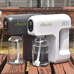 Portable Cordless Handheld Nano Mist Sprayer Fogger ULV Atomizer for Home, Office, School, or Garden (Gray)