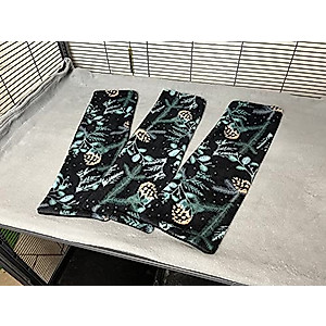 7-piece Cage Liner Set Midwest Double Critter/Ferret Nation “Winter Pinecones Black" for Rats, Sugar Gliders, Ferrets, Chinchillas