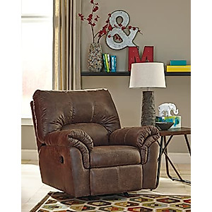 Signature Design by Ashley Bladen Faux Leather Manual Rocker Recliner, Brown