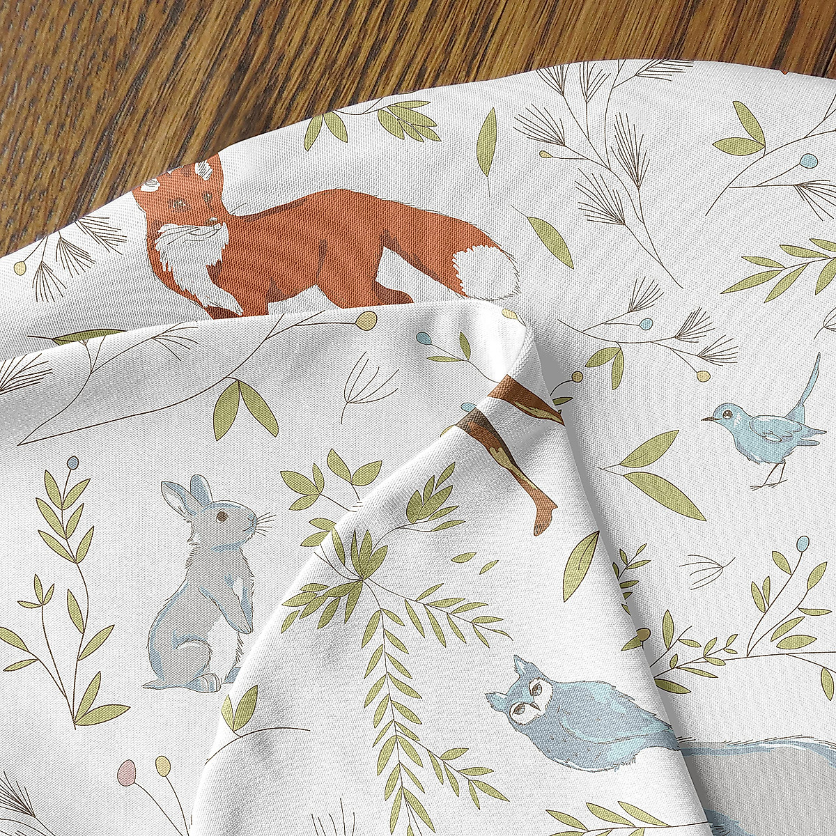 Sweet Jojo Designs Woodland Animal Toile Baby Boy or Girl Cocoon and Beanie Hat 2pc Set Jersey Stretch Knit Sleeping Bag for Infant Newborn Nursery Sleep Wrap Sack - Grey Green Forest Bear Deer Fox