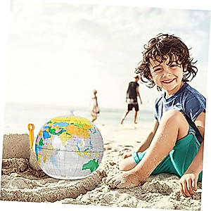 ibasenice 2pcs Inflatable Globe Bulk Summer Toys Outdoor Toy Kid Toy Globe Pool Toys Globe World Balls Blow up Globe Inflatable Water Balls Globe Beach Inflatable Balls Children Water Toys