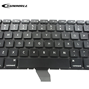 SUNMALL A1466 Keyboard Keyboard Replacement Compatible with Apple MacBook Air 13" A1369 (2011) A1466 (2012-2015) MJVE2LL/A MD760LL/A MC965LL/A MD231LL/A MJVG2LL/A Series Laptop Keyboard