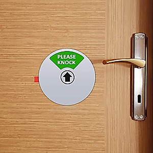 Privacy Sign,Do Not Disturb/Please Knock/Out of Office/in a Meeting Sign,Office Door Sign That Lets Others Know Whether You're Available Or Not(5inch,Silver)