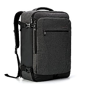 aigorun Travel Backpack for Men Women 17 Inch Laptop Backpack Airline Approved Carry on Backpack Large 38L Luggage Waterproof Expandable Lightweight Business Travel Bag,Black