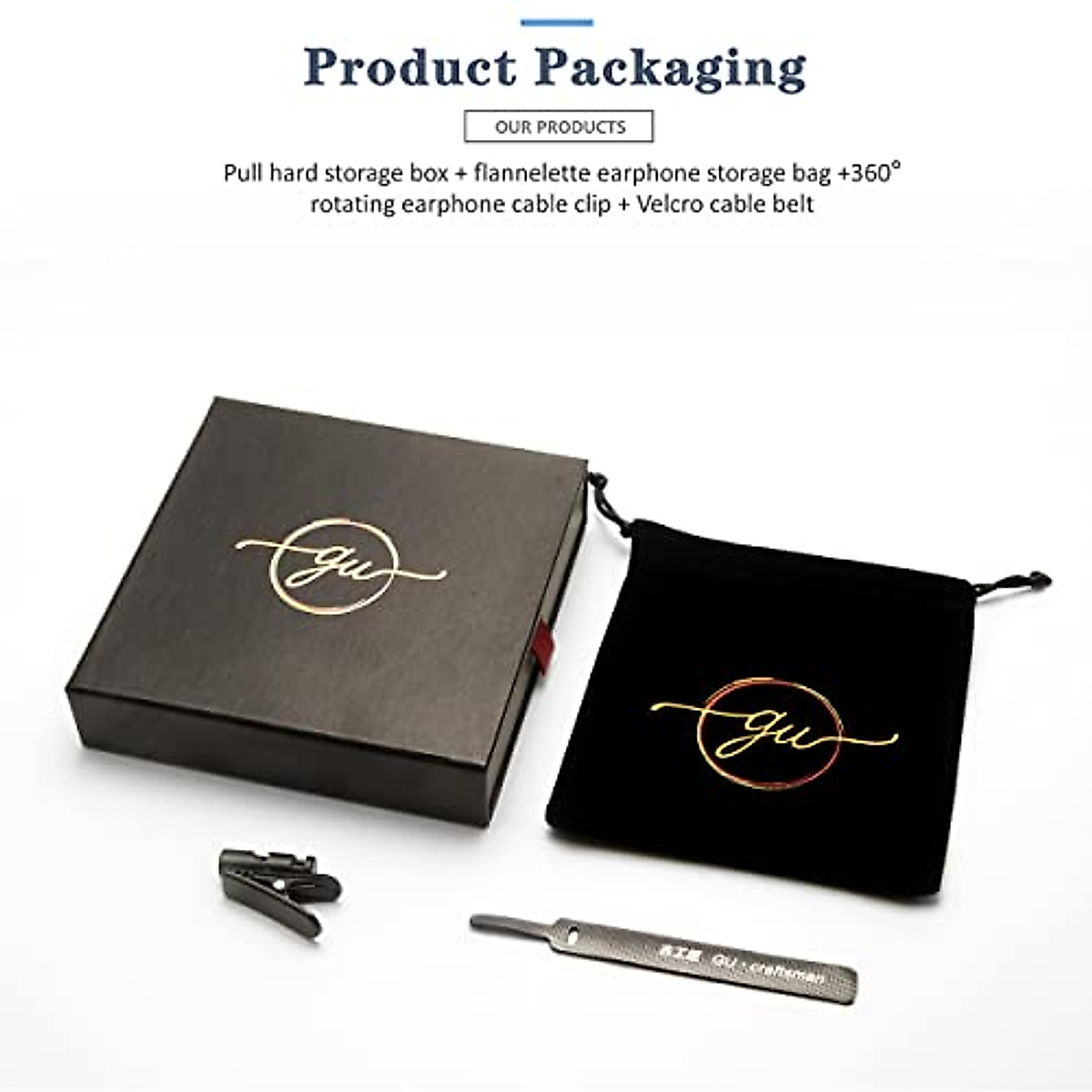 GUCraftsman 6N Single Crystal Copper Upgrade Earphone Cable 2.5mm/3.5mm/4.4mm Earphone Upgrade Cable for Sennheiser IE200 IE300 IE600 IE900 (4.4mm Plug)