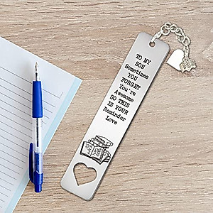 Inspirational Bookmarks for Son, Son Gifts from Mom, Graduation Gift for Son, Bookmark Tassels for Son, Book Lover, Bookworm, Book Accessories, Reading Gifts, Book Gifts-WB48