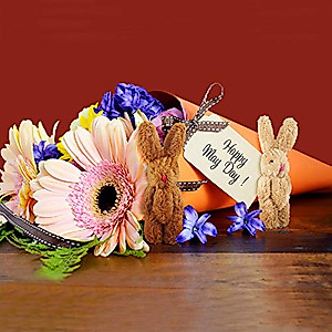 20 Pieces Mini Plush Rabbit Tiny Joint Rabbit 2.4 Inch Small Bunny Doll Soft Bunny Stuffed Animal Toys for Easter Birthday Cake Wedding Decorations Party Favors (Long Plush Style)