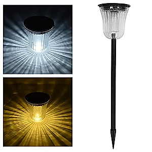 plplaaobo Solar Lawn Lamp, LED Landscape Lights Waterproof Solar Pathway Lamp Outdoor Decorative Light for Patio Courtyard Villa Garden