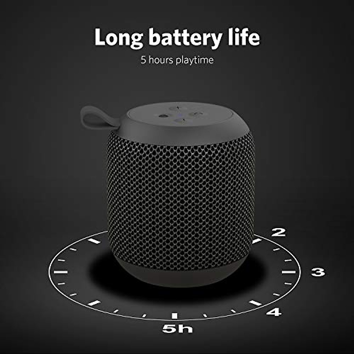 Fiodio IPX6 Waterproof Portable Speakers, Built-in Microphone, 360 HD Surround Sound Wireless Outdoor Mini Shower Travel Speaker with 5W Driver for Sports, Beach, Camping