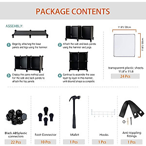 Closet Organizers and Storage 162L Closet Organizer 6 Cube Closet Shelves with Hook for Handing Storage Shelves for Storage Bins for Closet Storage