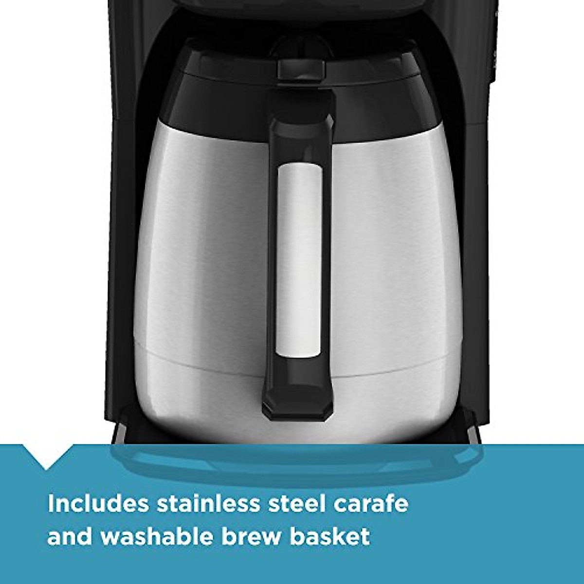 BLACK+DECKER 12-Cup Thermal Coffeemaker, Black/Silver, CM2035B