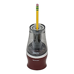 Westcott PRO-Point CarboTitanium Halo Electric Pencil Sharpener (Red)