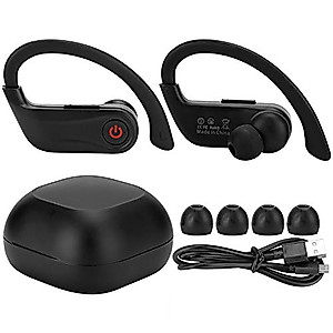 Sports Headphones, Power HBQ PRO Portable Bluetooth 5.0 Earphone Digital Display Wireless in Ear Sports Headset Sport for Sports and Fitness Enthusiasts（Black）