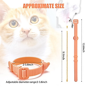 LUKYY Cat Teaser Wand with Neck Collar,Hand-Free Cat Feather Wand Toy,Interactive Self Play Toys with Bell for Indoor Kittens,Entertainment Furry Toy for Cats.