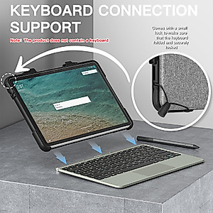 BRAECN Fire Max 11 13th Generation Case 2023, with 360° Rotating Hand Strap and Kickstand &Pencil Holder,Shoulder Strap,Keyboard Adsorption Interface for Amazon Fire Max 11 -Black