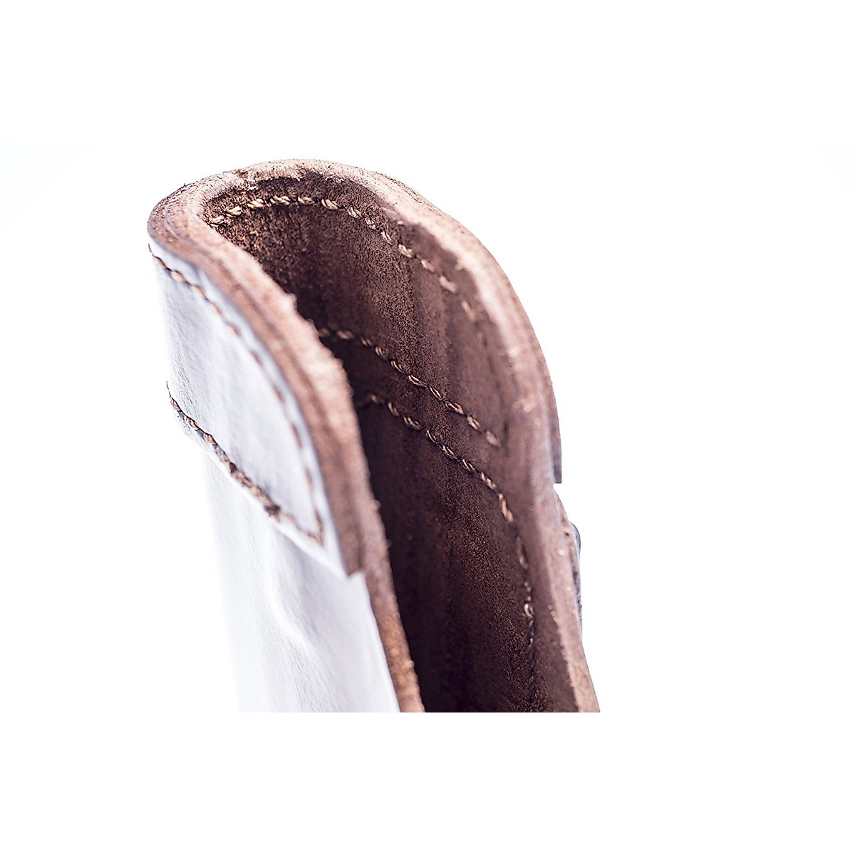 OUTBAGS USA LS2SHIELDX (Brown-Right) Full Grain Heavy Leather IWB Conceal Carry Gun Holster for Smith & Wesson M&P Shield 9mm / 40 S&W with Crimson Trace Laser. Handcrafted in USA.