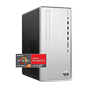 HP Pavilion Desktop PC, AMD Ryzen 5 5600G, 12 GB RAM, 512 GB SSD, Windows 11 Home, Wi-Fi 5 & Bluetooth Connectivity, 9 USB Ports, Wired Keyboard and Mouse Combo, Pre-Built PC Tower (TP01-2040, 2022)