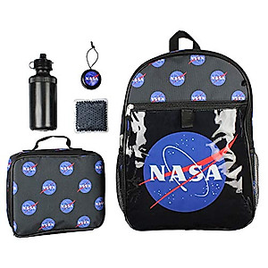 NASA Meatball Logo Backpack Lunch Bag Water Bottle Squishy Toy Ice Pack 5 PC Mega Set