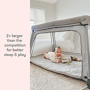Newton Baby Travel Crib and Play Yard - 2023 Model | 100% Breathable & Washable Portable Playpen | Largest-in-Class with Travel Bag & Sheet + Optional Bassinet