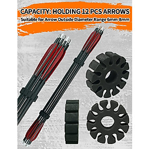 THREE ARCHERS 8Pcs EVA Foam Arrow Pack Round EVA Arrow Separator Holder Archery Protective Rack for Arrows Outdoor Hunting & Targeting Accessory