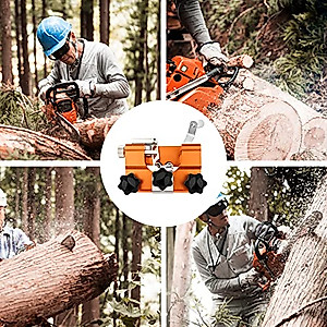 【New Version】Chainsaw Sharpener, Chainsaw Chain Sharpening Jig with Cut-Resistant Gloves and Iron Chain Brush,Suitable for All Kinds of Chain Saws and Electric Saws, Keep Your Chain Saw in Top Shape