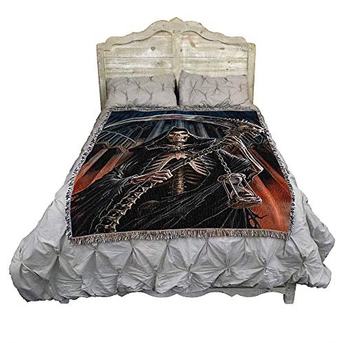 Pure Country Weavers Final Verdict Grim Reaper Blanket by Anne Stokes Gothic Collection - Gift Fantasy Tapestry Throw Woven from Cotton - Made in The USA (72x54)