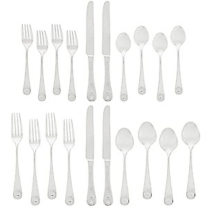 Ginkgo International 20-Piece Stainless Steel Flateware Place Setting , Service for 4