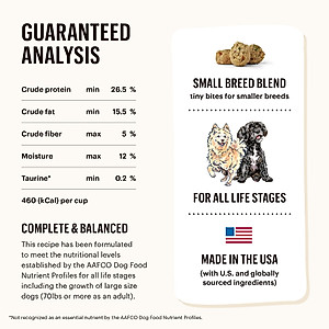 The Honest Kitchen Whole Food Clusters Small Breed Grain Free Chicken Dry Dog Food, 4 lb Bag