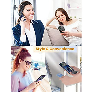 TITACUTE for Moto G Stylus 5G 2021 Case Wallet 5 Credit Card Holder Flip Cover ID Slot Back Pocket Dual Layer Anti-Scratch Hard Shell Tough Protective Bumper for Moto G Stylus 5G 2021 Gunmetal Bronze