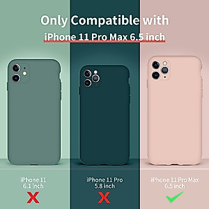 Cordking Designed for iPhone 11 Pro Max Case, Silicone Ultra Slim Shockproof Phone Case with Soft Anti-Scratch Microfiber Lining,[Enhanced Camera Protection], 6.5 inch, Navy Blue