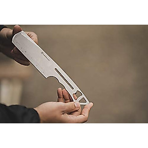 Smith & Wesson 10in Throwing Cleavers with Full Tang Stainless Steel Design, Bottle Opener and Nylon Sheath for Recreation and Competition