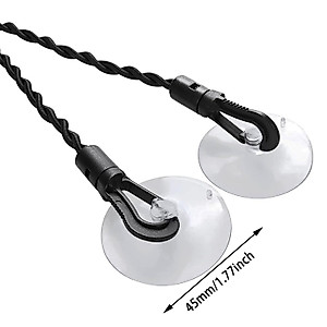 JianLing 2PCS Travel Portable Extendable Clothesline 1.5m with Hooks and Suction Cups Rubber Elastic Clothesline Camping Clothesline Outdoor Indoor Use Cruise Essential Hanging Clothes Socks Towels