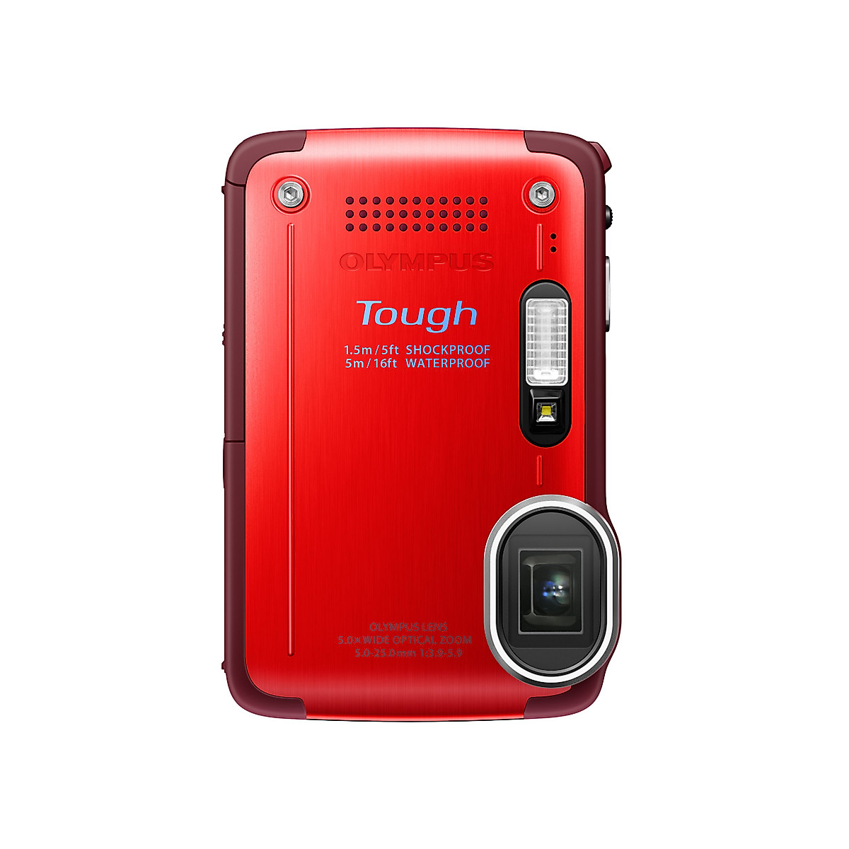 Olympus Stylus TG-630 iHS Digital Camera with 5x Optical Zoom and 3-Inch LCD (Red) (Old Model)