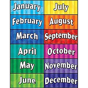 Teacher Created Resources Months of the Year Chart, Multi Color (7628)