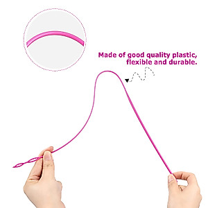 10 Pieces Drawstring Cords with Easy Threaders, Hoodie String Replacement with Pink Flexible Drawstring Threaders for Pants Sweatpants Hoodies Jackets Shoes (5 Black & 5 White)