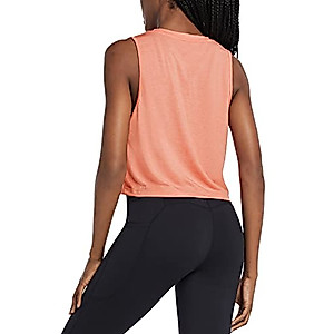 BALEAF Women's Tops Workout Tank Top Crop Tops Cropped Athletic Gym Muscle Shirts Yoga Trendy Heather Coral M