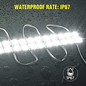 Nilight 40Leds Van Interior Light Kits 12V White Led Ceiling Lighting Kits for Truck Van RV Boats Caravans Trailers Lorries Ducato Transit （10 Modules）