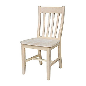 International Concepts Pair of Cafe Chairs, Unfinished